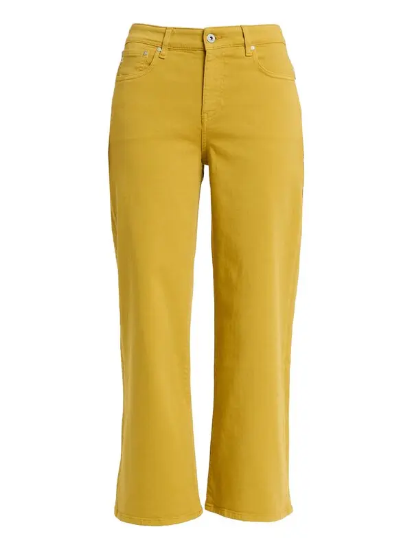 Ag Saige Wide Leg Crop Jeans - Yellow