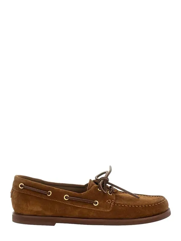 GIANVITO ROSSI Vandee Suede Loafer - Brown