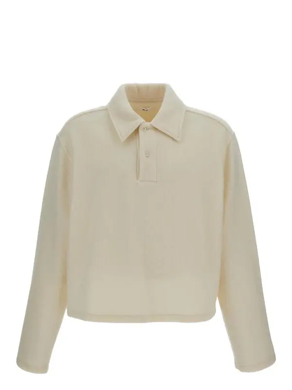 RIER Wool Fleece Polo Shirt - Beige