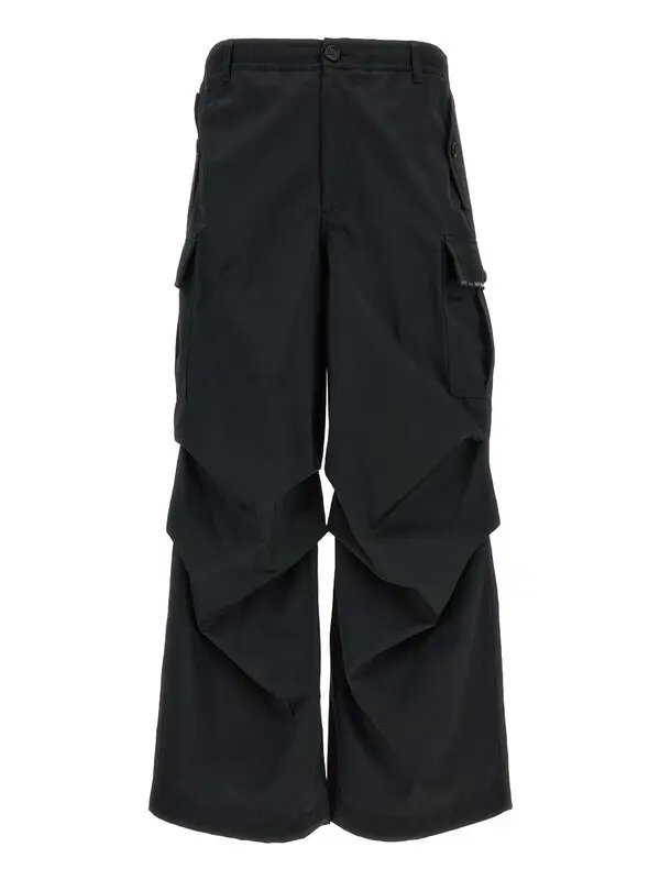 Marni Cotton Blend Cargo Trousers - Nero