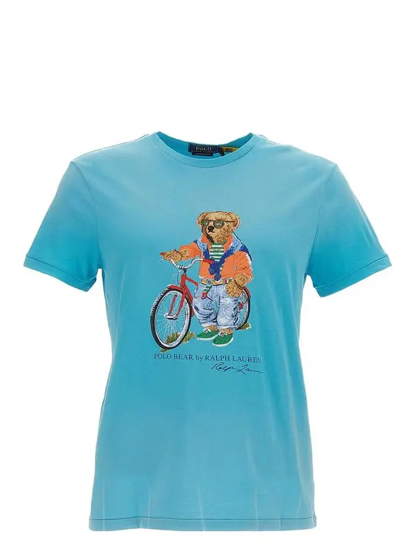 Polo Ralph Lauren Short-sleeve T-shirt With Print - Sky Blue
