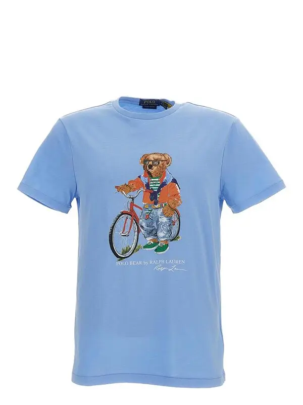 Polo Ralph Lauren Short-sleeve T-shirt With Print - Sky Blue