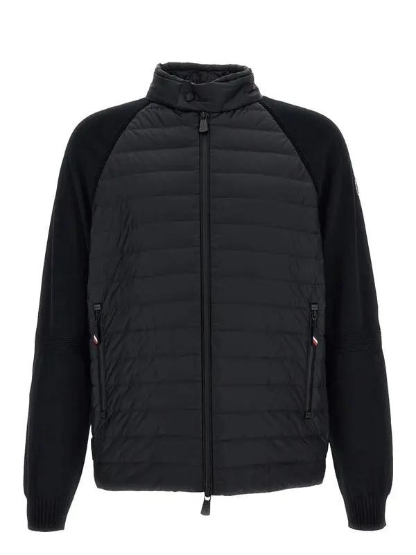 Moncler Zip-up Cardigan - Black