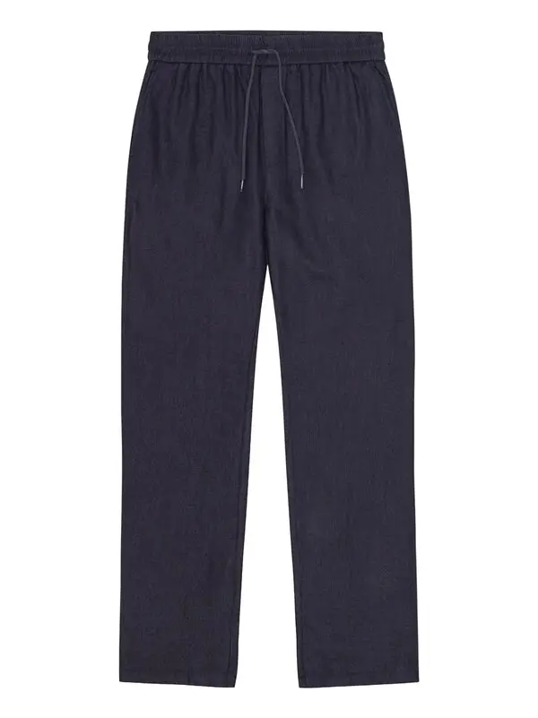 LES DEUX Patrick Linen Trousers - Blue
