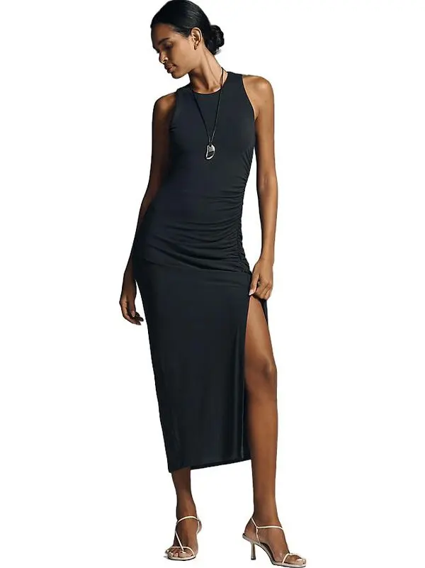 Anthropologie Maya Sleeveless Midi Dress - Black Onyx