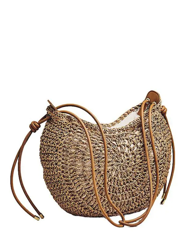 Dolce Vita Freya Raffia Shoulder Bag - Natural