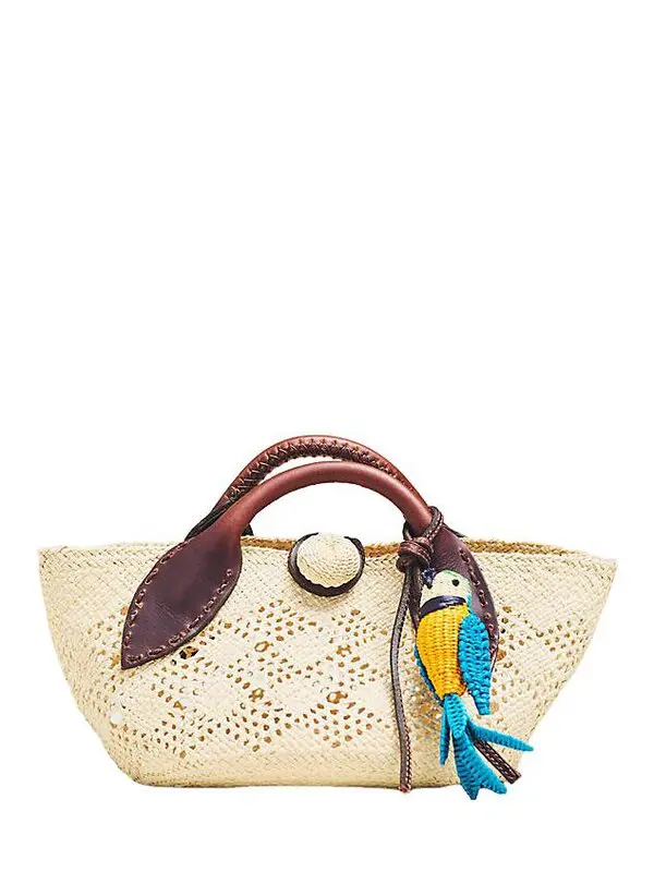 Mercedes Salazar Raffia Crab Bag - Natural