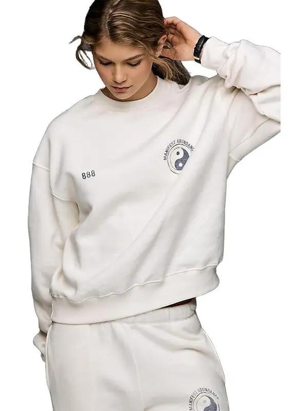 Spiritual Gangster Earth Energy Crew Pullover - White
