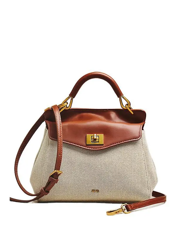 Jw Pei Lucia Classic Top Handle Bag - Brown Canvas