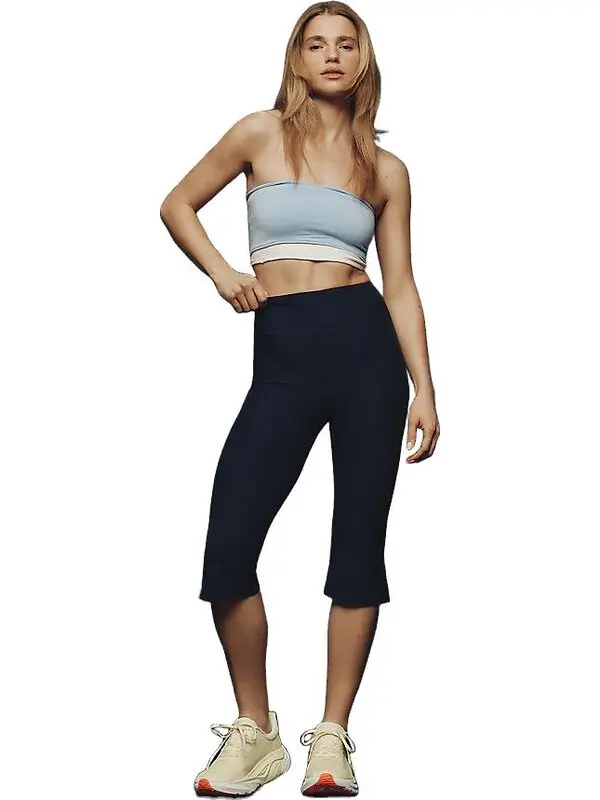 Beyond Yoga Spacedye Slit Pedal Pusher Leggings - Nocturnal Navy