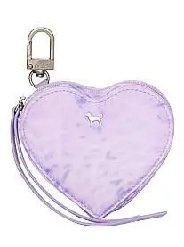 Pink Heart Pouch Keychain Charm - Print