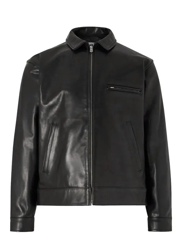 NEIGHBORHOOD Leather Sports Jacket - Black