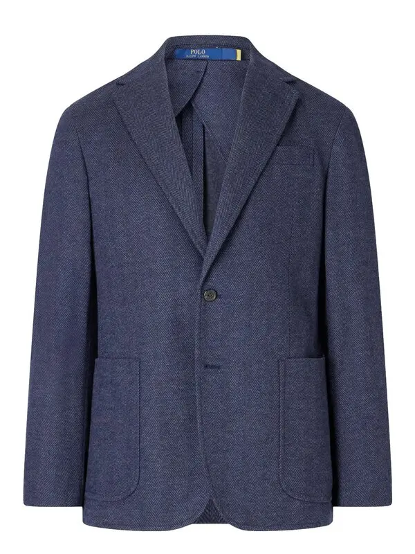 Polo Ralph Lauren Herringbone Tweed Suit Jacket - Blue