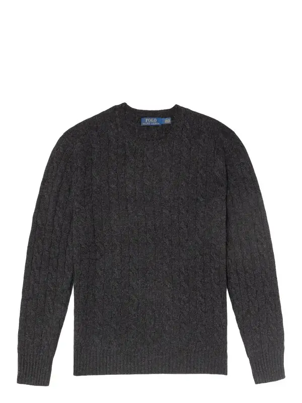 Polo Ralph Lauren Cable-knit Wool And Cashmere-blend Sweater - Gray