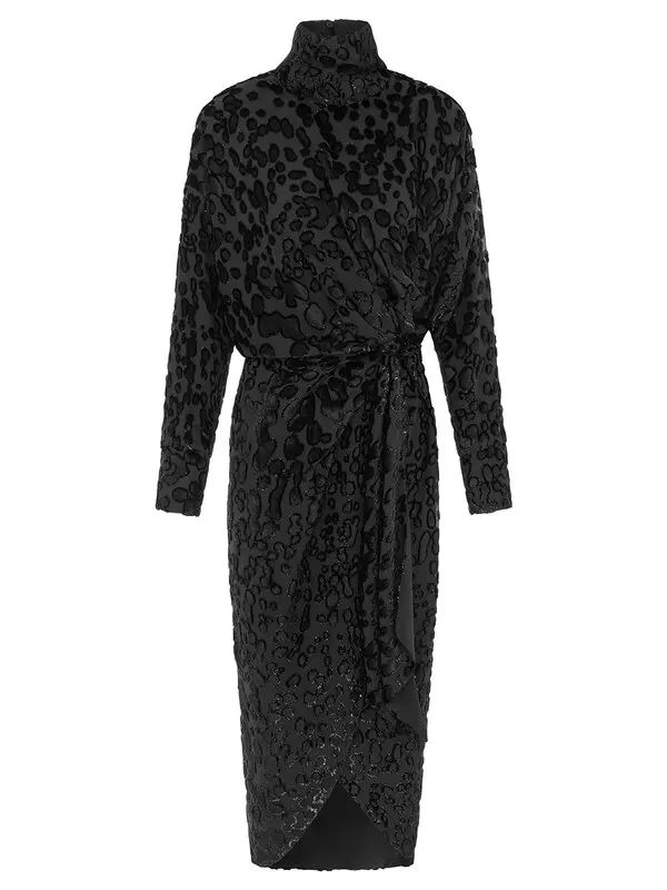 16Arlington Resia Embellished Midi Dress - Black
