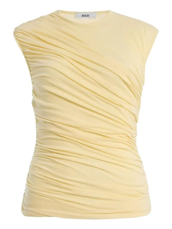 AGOLDE Ester Twist Tank Top - Yellow