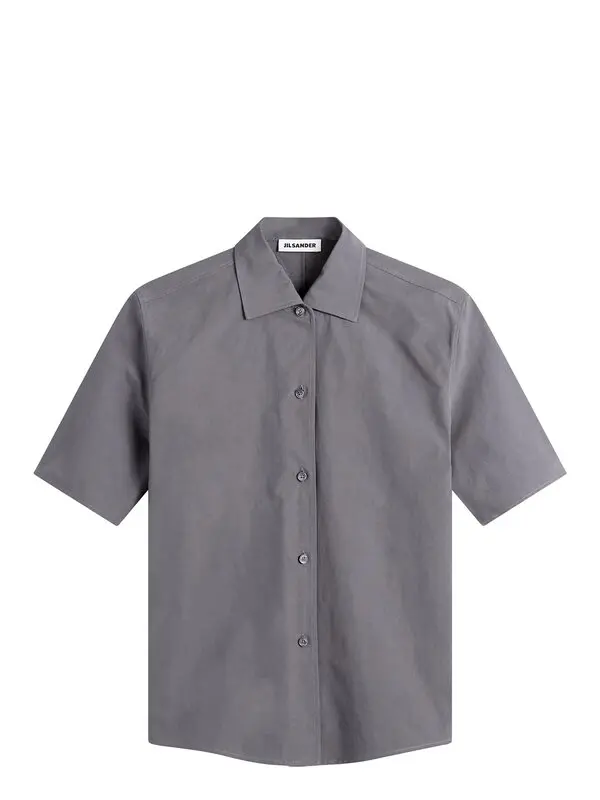 JIL SANDER Short Sleeve Boxy Shirt - Tarmac