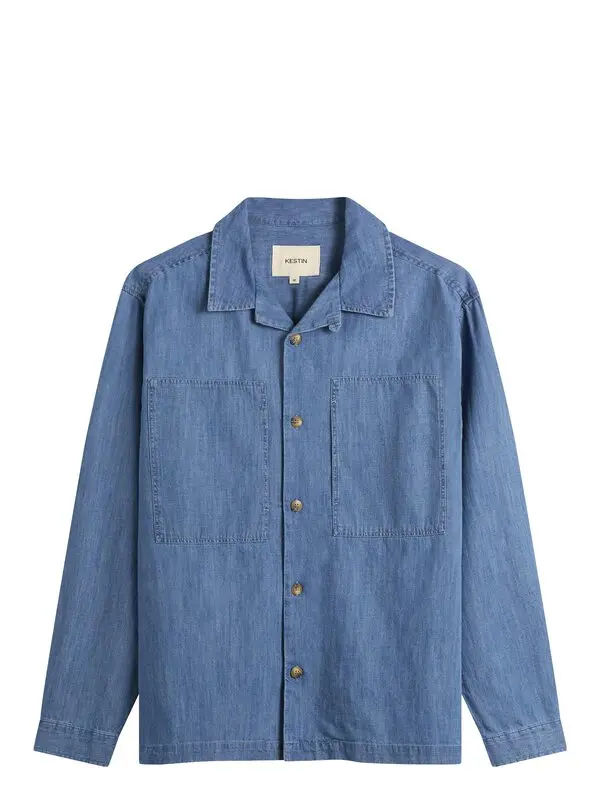 KESTIN Durno Overshirt - Washed Denim
