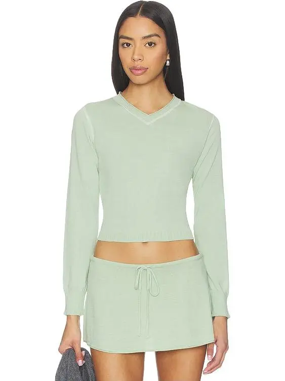 Frankies Bikinis Eli Knit Sweater - Mint