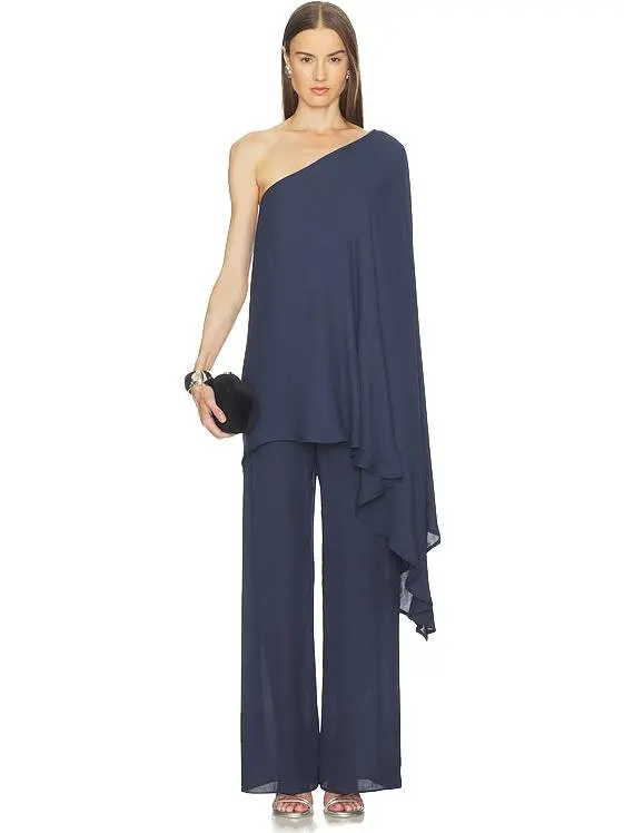 Cult Gaia Tajisha One Shoulder Top - Navy