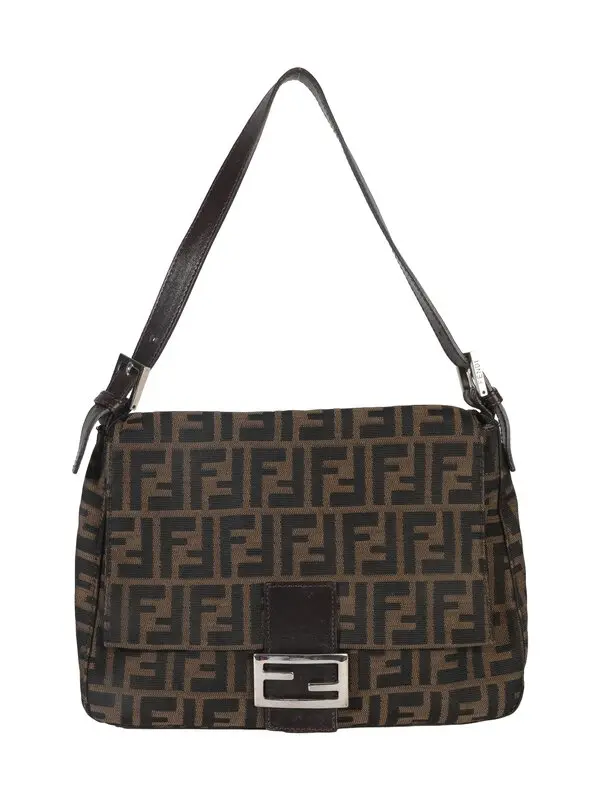 Fendi Zucca Canvas Mama Baguette Bag - Brown