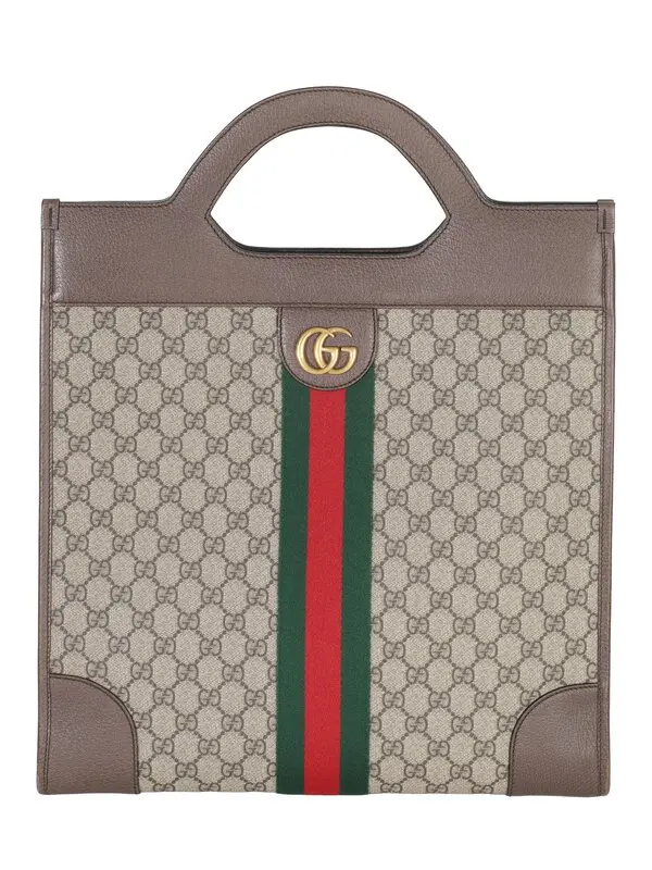 Gucci Gg Supreme Ophidia Tote - Brown