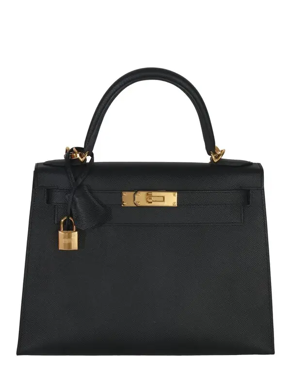 Hermès Epsom Kelly Sellier 28 Ghw - Black