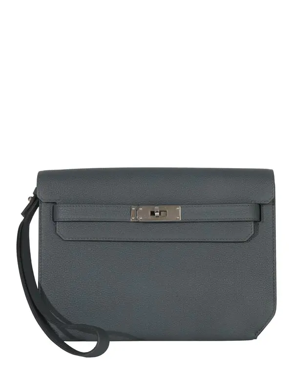 Hermès Kelly Depeche 25 Pouch - Gray