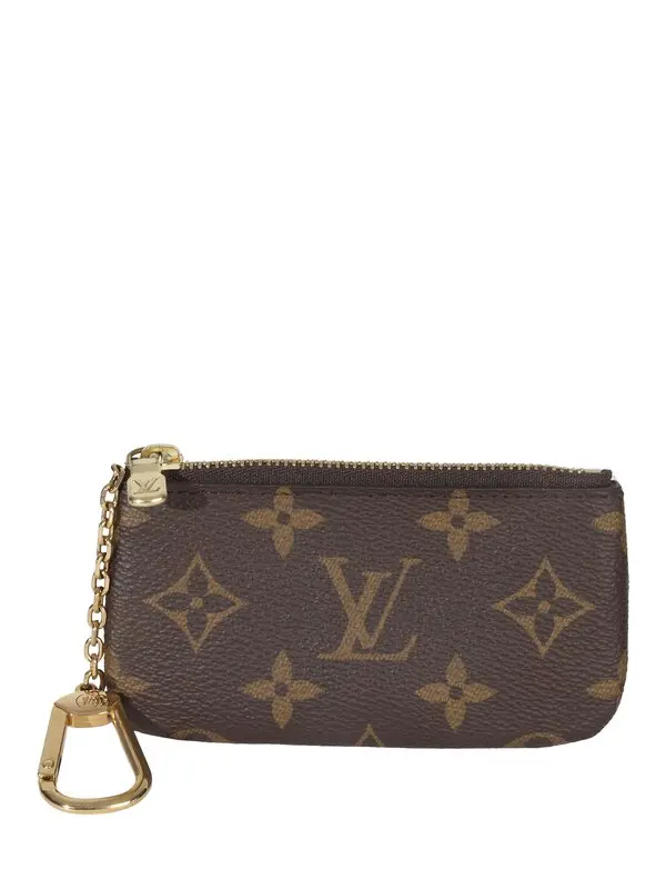 LOUIS VUITTON Monogram Canvas Key Pouch - Brown