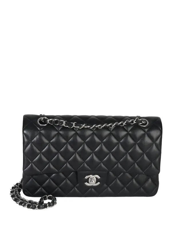 Chanel Quilted Lambskin Classic Double Flap Bag - Black
