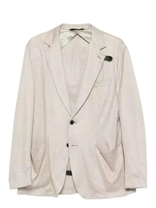 Brioni Button-fastening Blazer - Neutrals