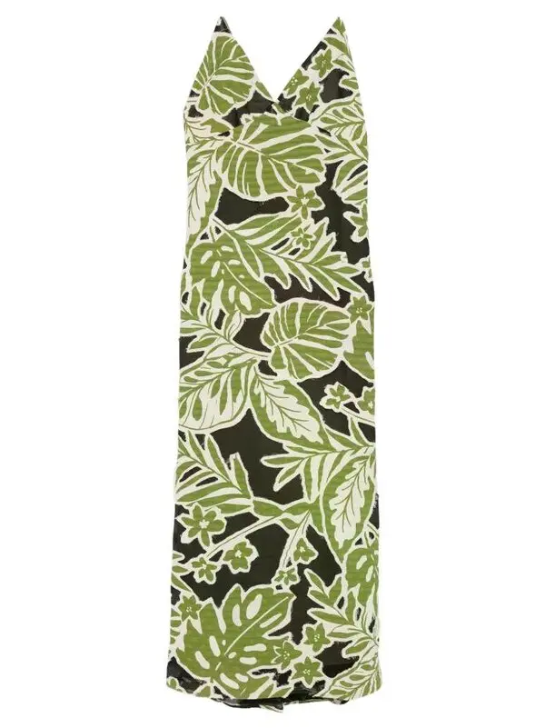 NIU Floral-print Maxi Dress - Green