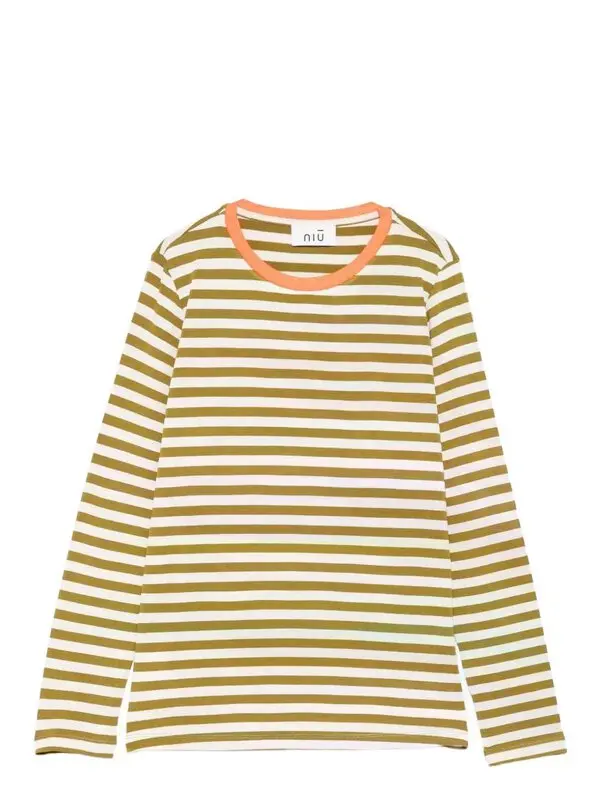 NIU Striped Long Sleeve T-shirt - Green
