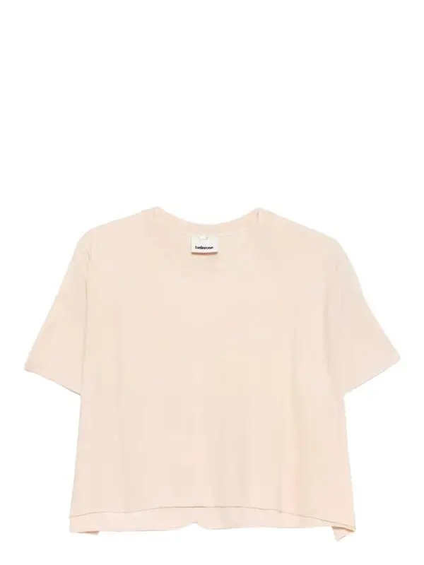 BELLEROSE Farpy Crew-neck Crop T-shirt - Neutrals