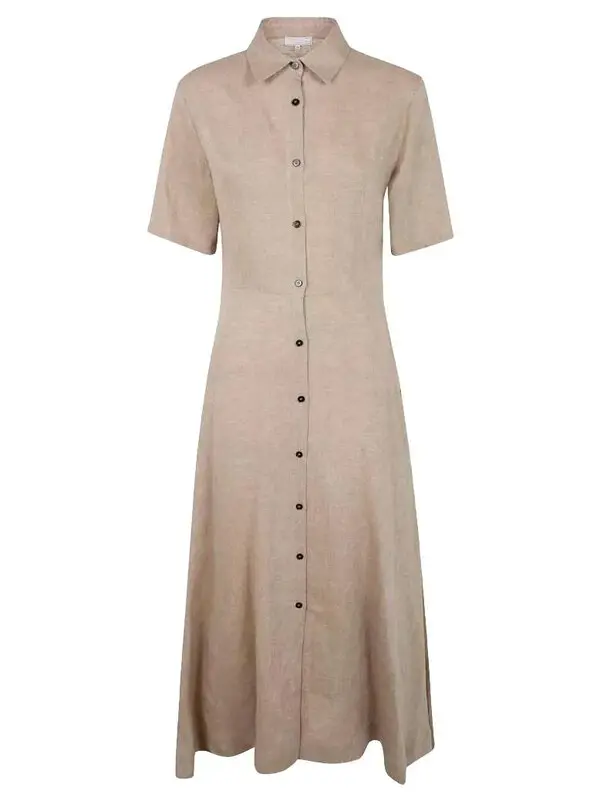 Antonelli Firenze Mélange-effect Shirt Dress - Neutrals