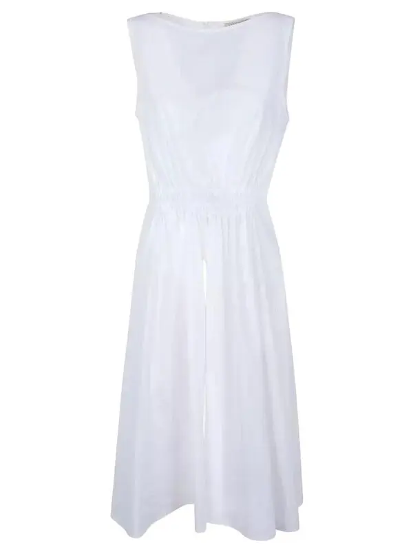 Antonelli Firenze Gathered-detail Midi Dress - White