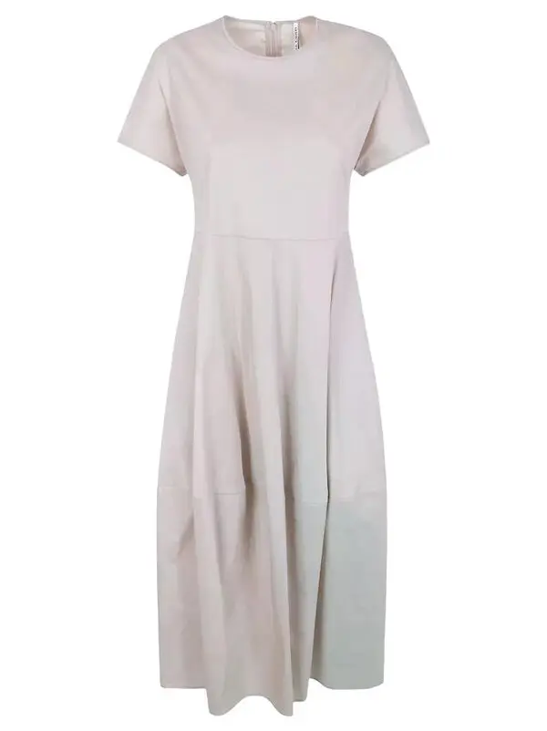 Liviana Conti Panelled Crew-neck Dress - Neutrals