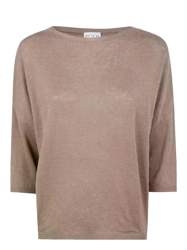 MA'RY'YA Boat-neck Sweater - Neutrals
