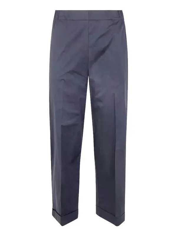 Liviana Conti Turn-up Tailored Trousers - Blue