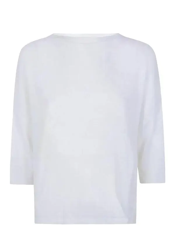 MA'RY'YA Drop-shoulder Sweater - White