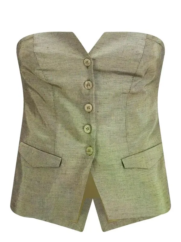 FORTE_FORTE Strapless Waistcoat - Green