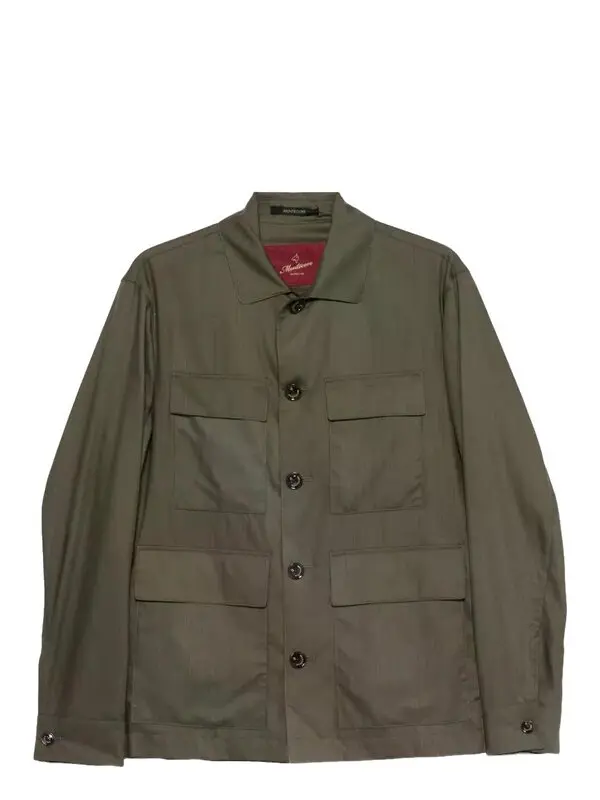 MONTECORE Buttoned Pocket Jacket - Green