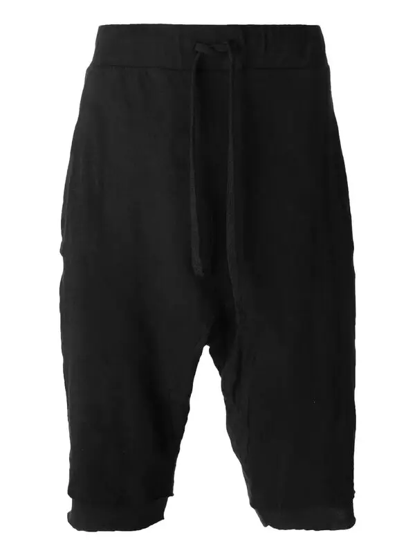 THOM KROM Layered Dropped Crotch Shorts - Black