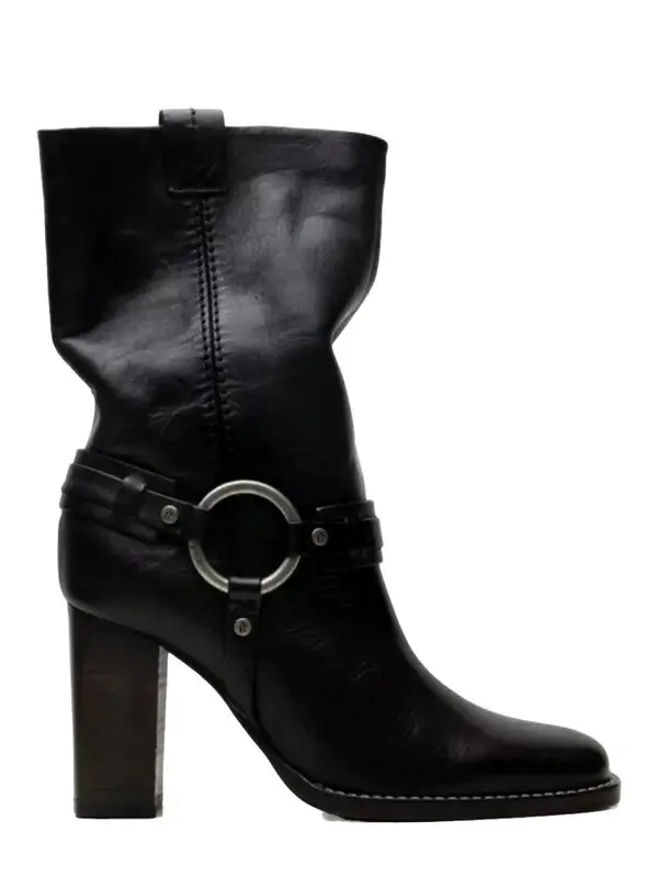 Free People Hayden Leather Boots - Black