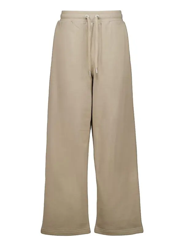 Ami Embossed Cotton Jogging Trousers - Beige