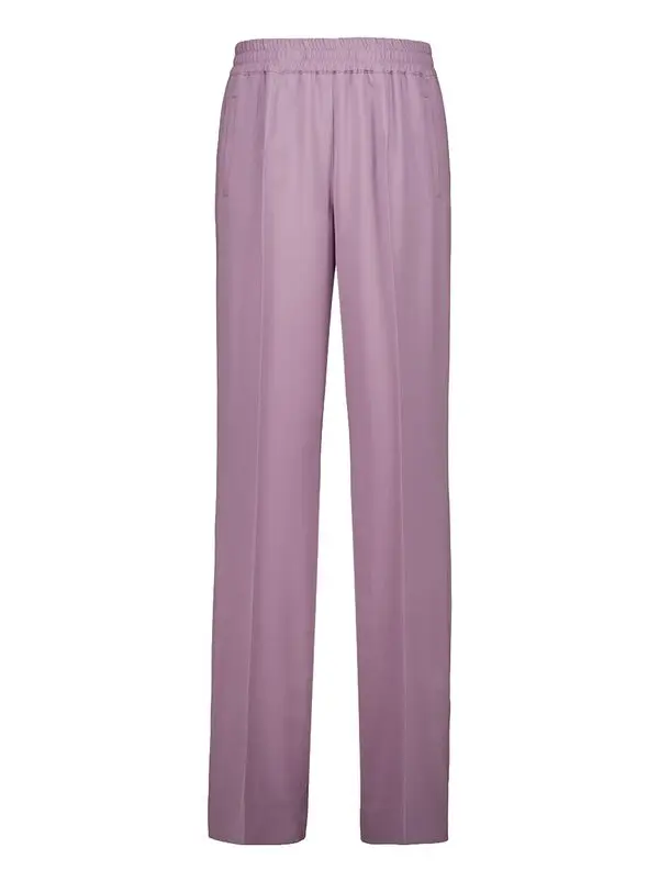 Dolce & Gabbana Wool Straight-leg Trousers - Purple