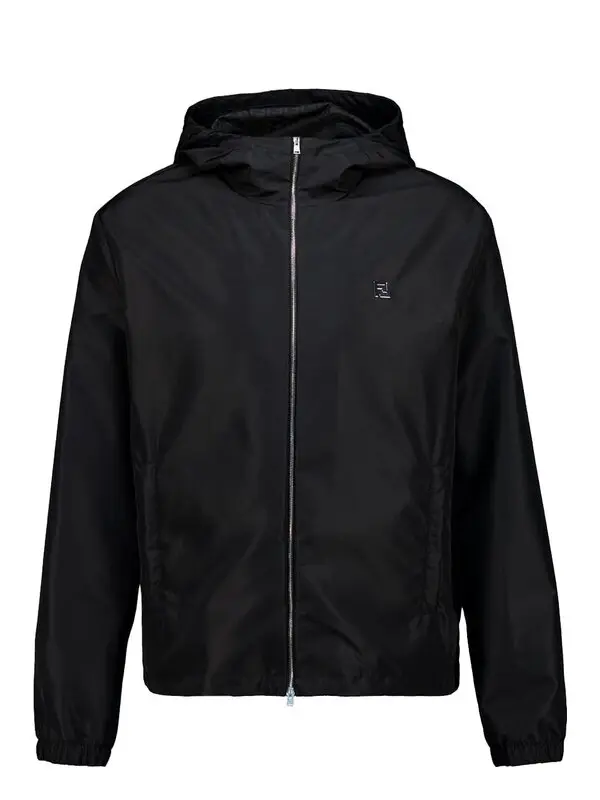 Fendi Technical Fabric Hooded Blouson Jacket - Black