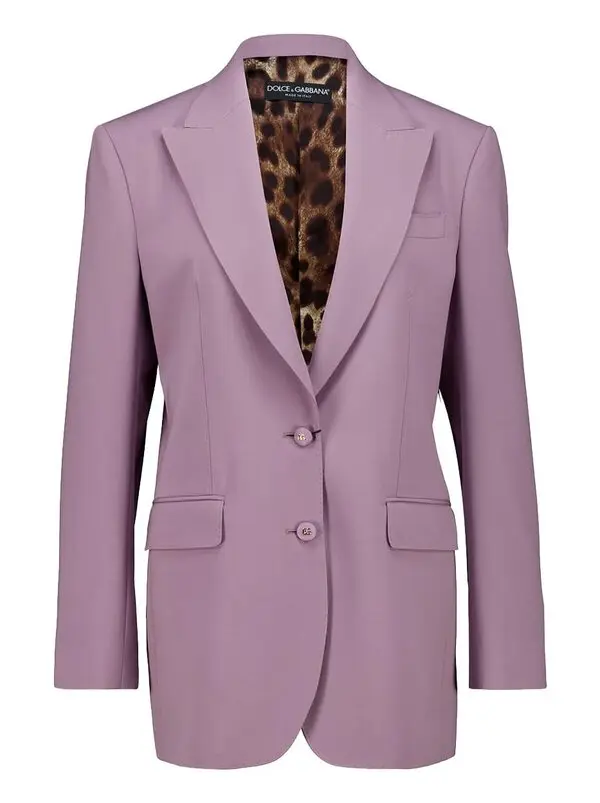 Dolce & Gabbana Wool Tailored Blazer - Purple