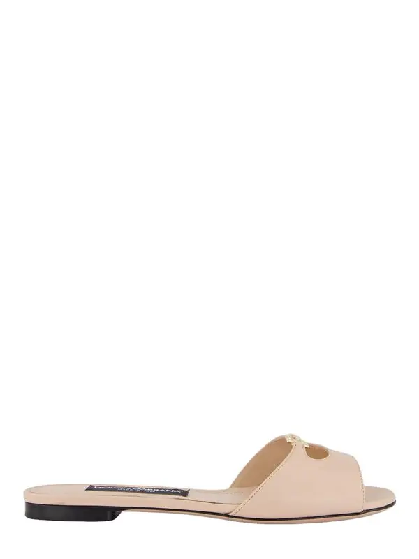Dolce & Gabbana Flat Slides - Beige