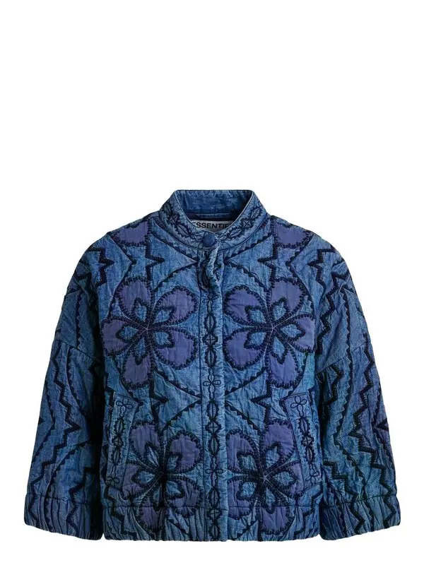 Essentiel Antwerp Floral-embroidered Jacket - Blue